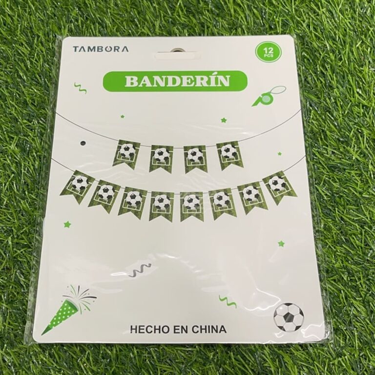 BANDERÍN PARA FIESTA DE FOOTBALL 1UND (12 BANDERÍNES) – Grupo Yuan Dong