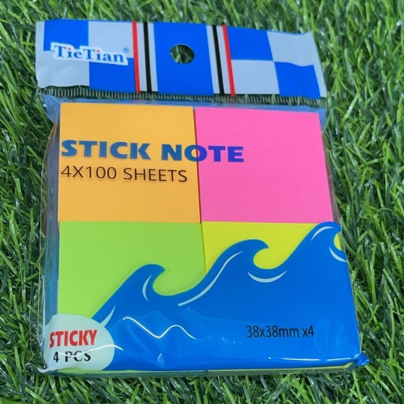 NOTA ADHESIVA DE 5 COLOR LISO 7.6*7.6CM 1UND (4PCS/100HOJAS) – Grupo ...
